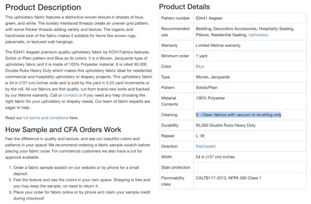 Making Sense of Upholstery Cleaning Codes