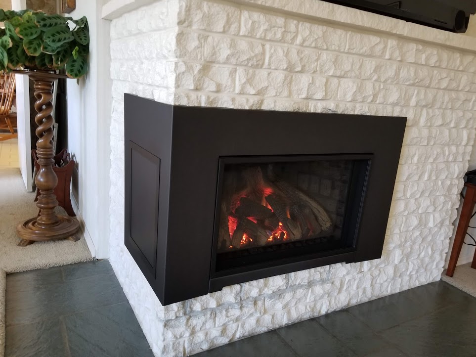Are there inserts for L-shaped corner fireplaces?